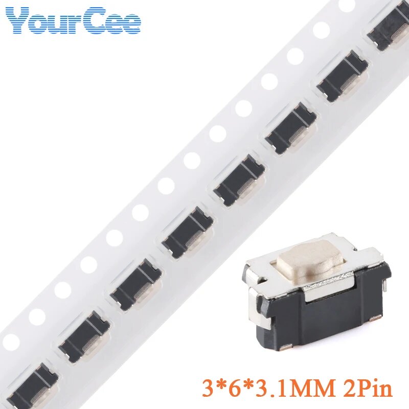 Тактовые переключатели Your Cee 3x6x3.1 мм 2Pin, 50шт