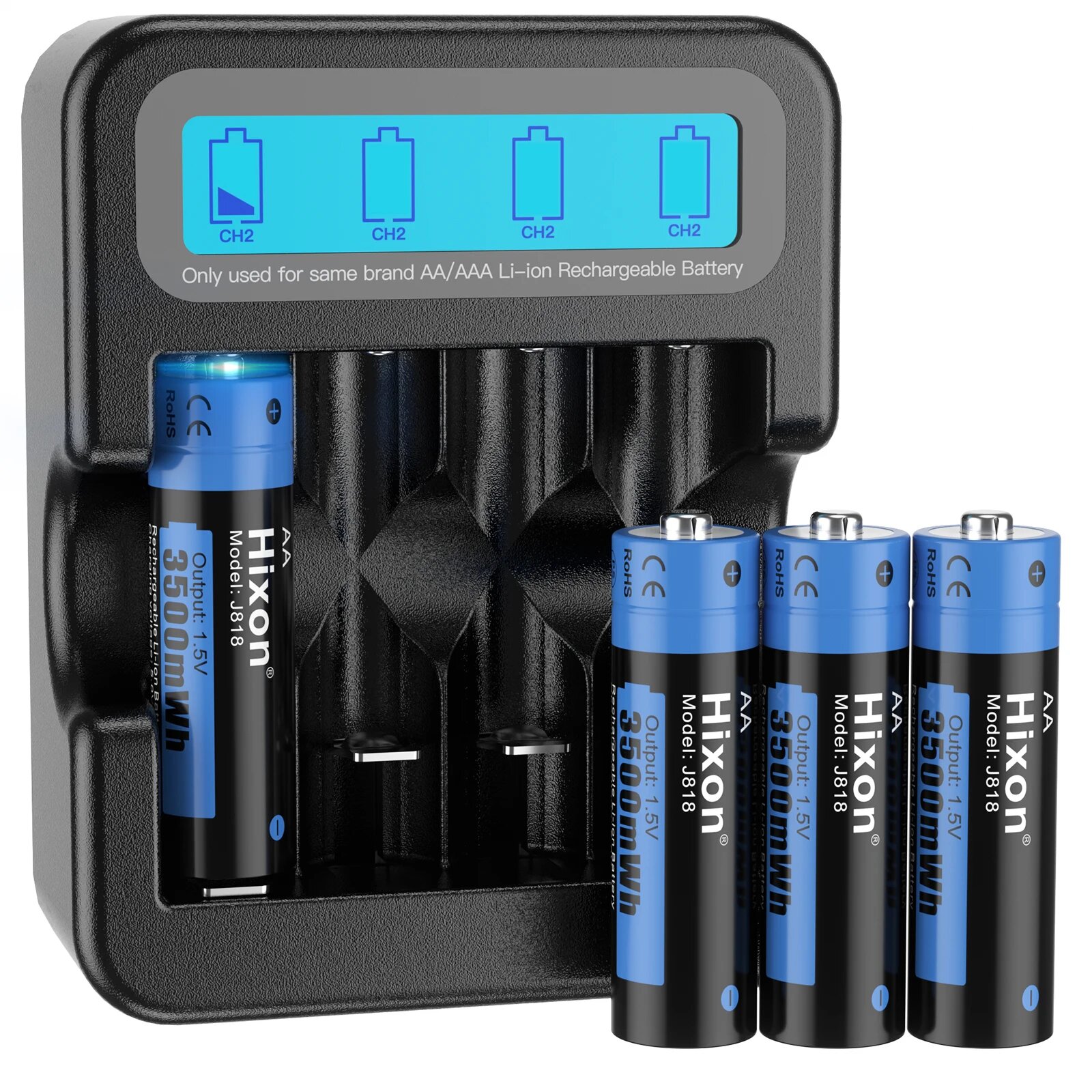 Литий-ионные перезаряжаемые батарейки AA 3500 мВтч 4pc battery SET