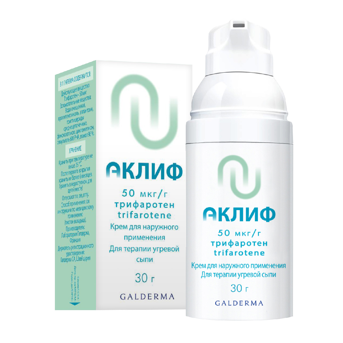 Аклиф, крем для наружного применения 50 мкг/г 30 г, 1 шт.