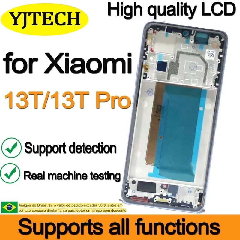 Поддерживает все функции AMOLED 6,67 дюйма, замена для Xiaomi 13T, ЖК-дисплей 13TPro BlueFrame