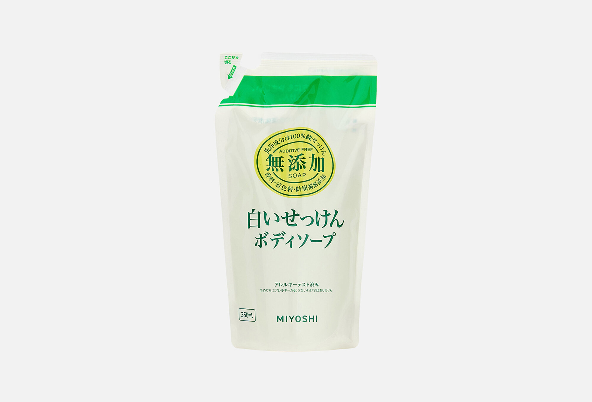 Жидкое мыло для тела MIYOSHI Additive Free refill 350 мл