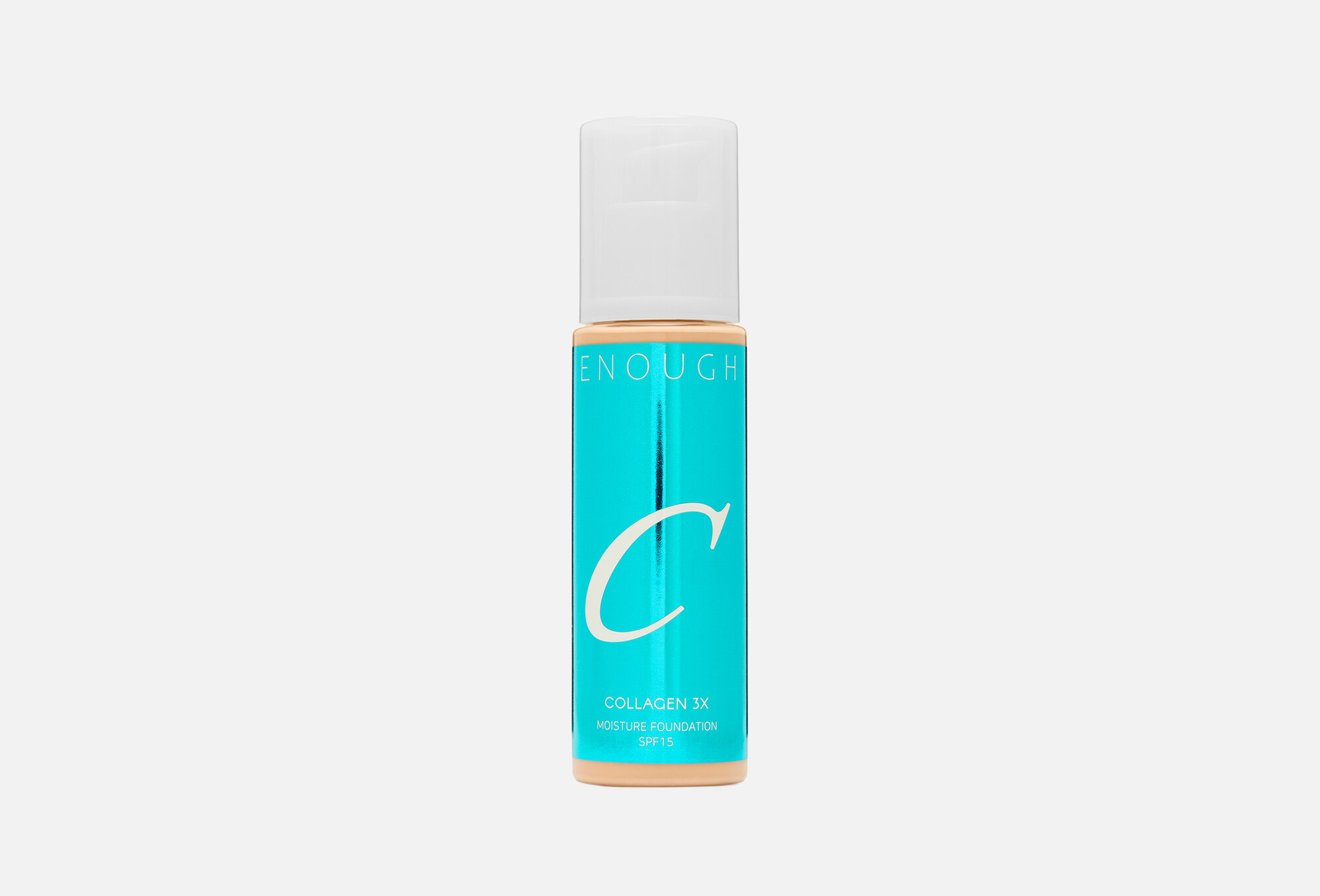 Тональный крем для лица SPF 15+ ENOUGH Collagen 3X Moisture 100 мл N20, Натуральный бежевый