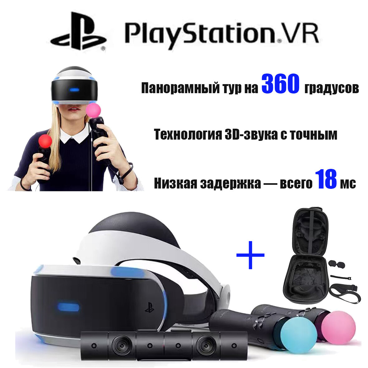 Новая гарнитура виртуальной реальности Sony CUH-VR2 - это гарнитура виртуальной реальности второго поколения, которая на 99 процентов состоит из новых Чехол для хранения VR-очков