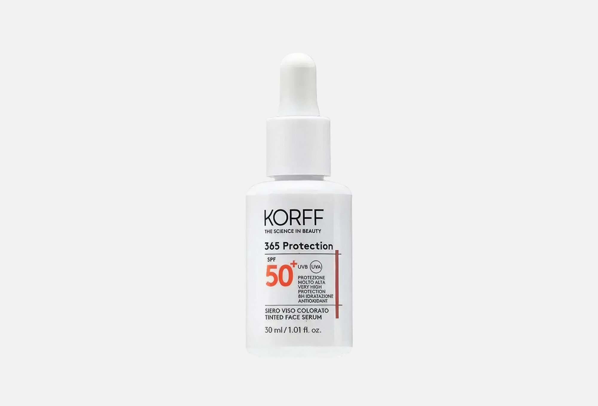 Тонирующая солнцезащитная сыворотка для лица SPF 50+ KORFF 365 Protection 30 мл