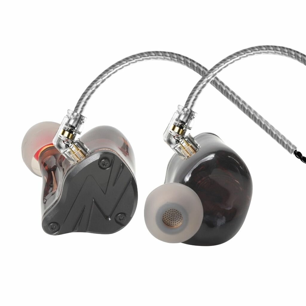 Премиальные наушники для музыки и игр с 10-мм динамическим излучателем и 4 балансными арматурами, Черный