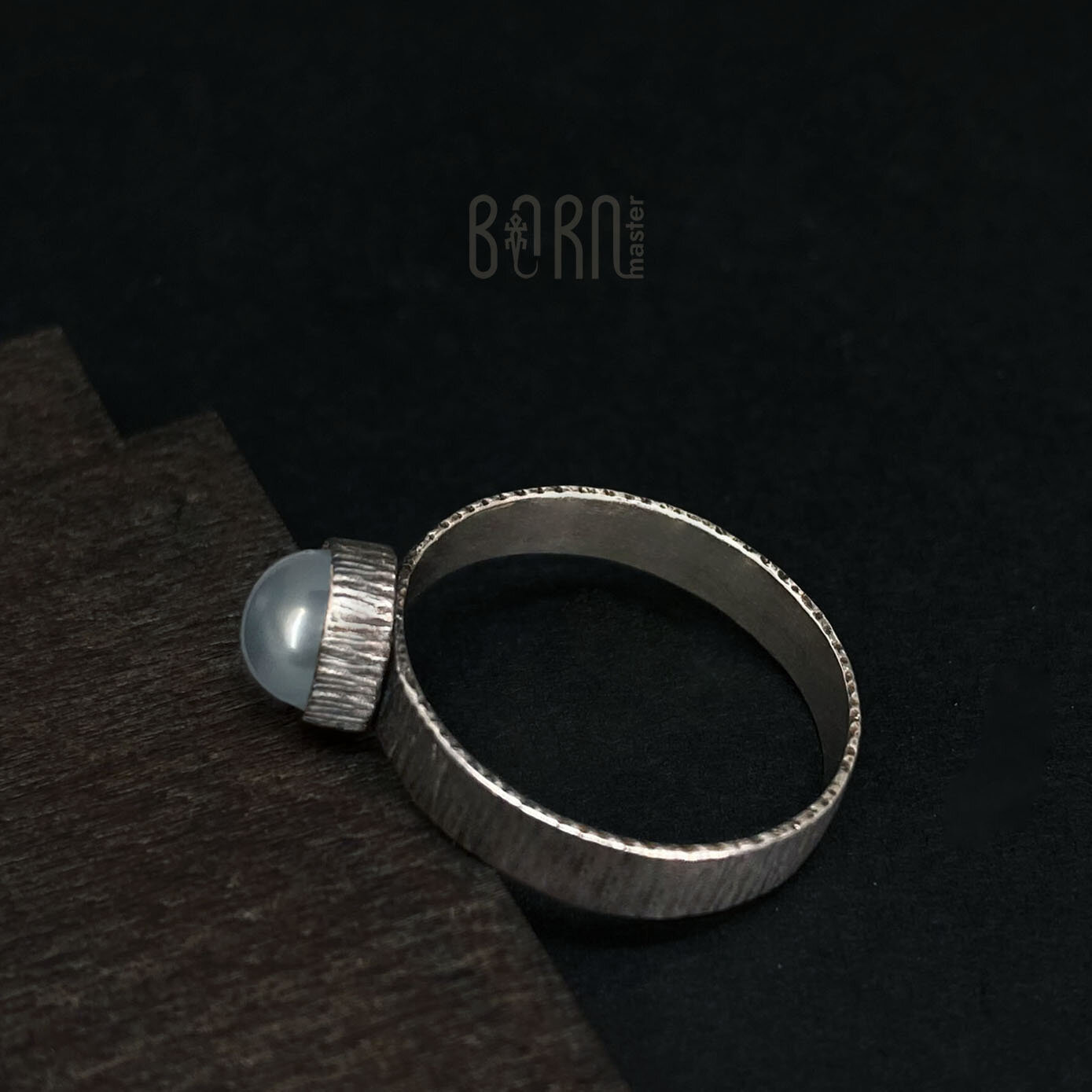 Перстень, серебро, 925 проба, чернение, жемчуг