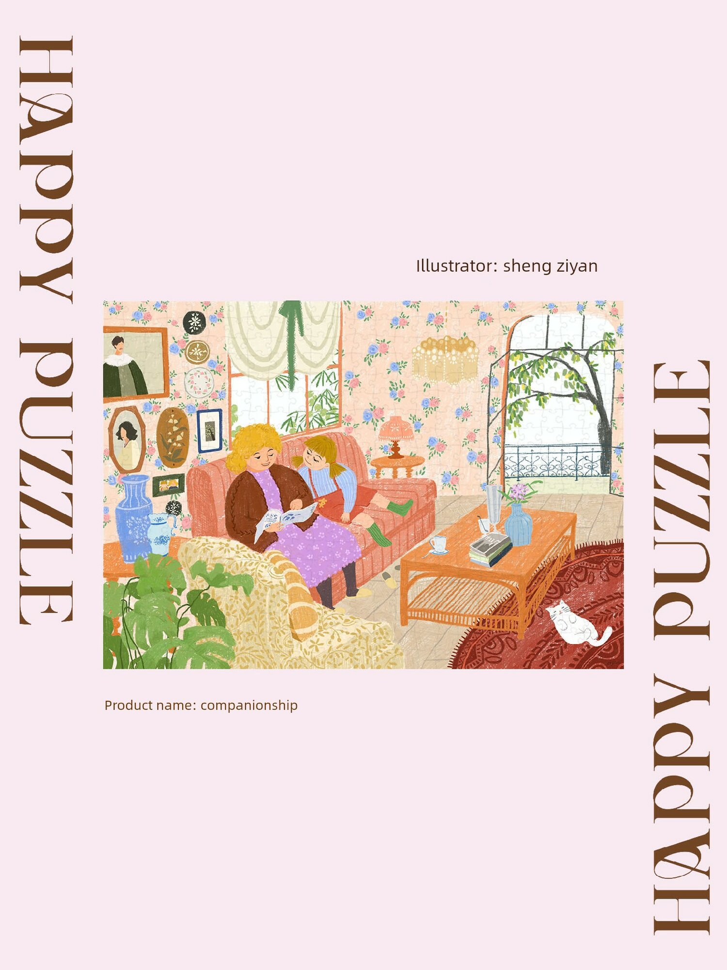 Happypuzzle 500-штук иллюстрационная головоломка тема сопровождения расслабляющая головоломка для взрослых в подарок