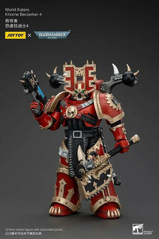 Подарочная модель JOYTOY Warhammer The Horus Heresy1:18 World Eaters Khorne Berzerker 4