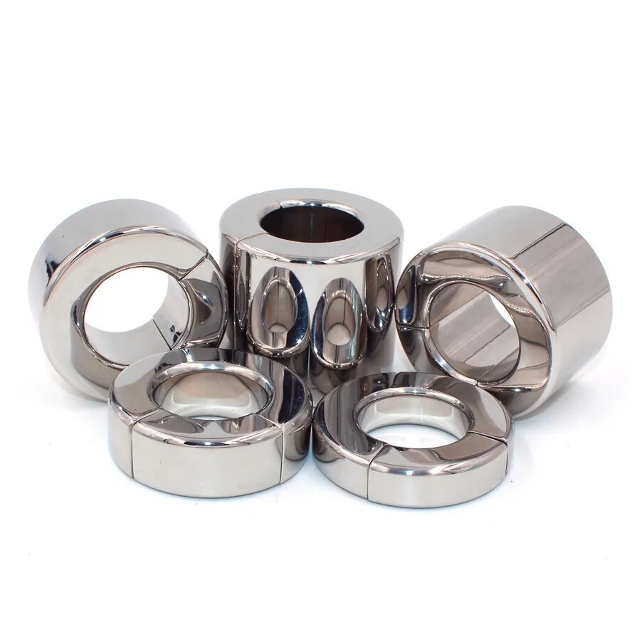 Магнитный замок, металлический кулон для мошонки, шариковые носилки, вес для тестирования, кольцо на член, удерживающий пенис, секс-игрушки из нержавеющей стали для мужчин 960g