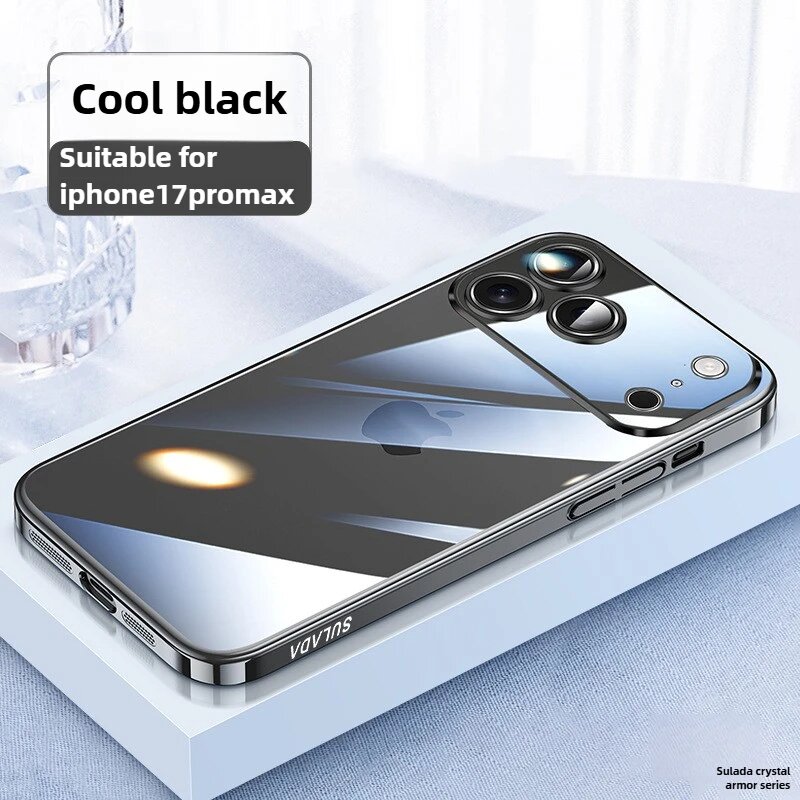 Чехол для iPhone 17 Pro SULADA Crystal Fine Hole, универсальный желтый Черный, черный, For iPhone 17
