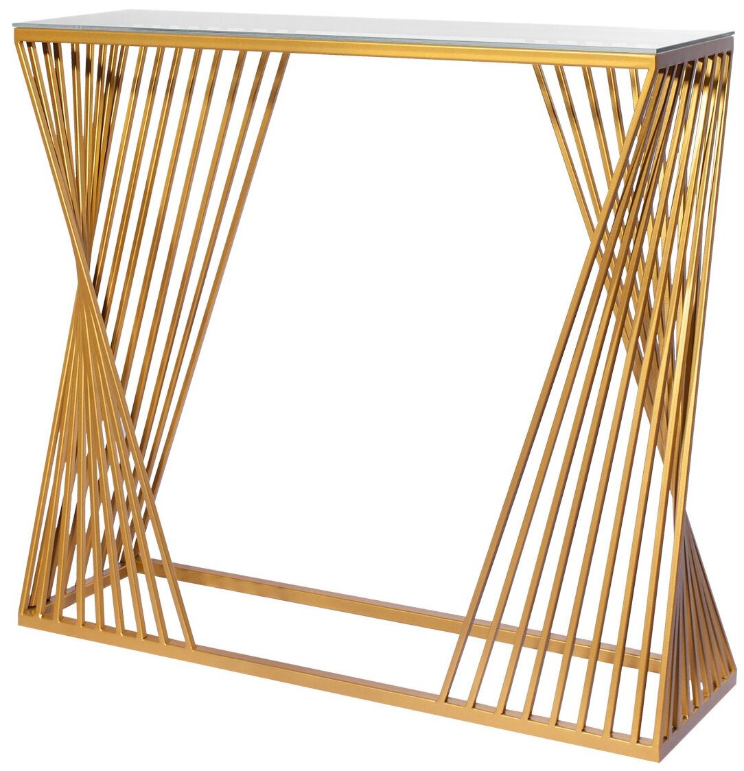 Консольный столик ROME, туалетный столик 800х875х250мм (золото/прозрачное)