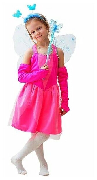 Карнавальный костюм сказочная ФЕЯ в розовом, 5-7 лет, Бока
