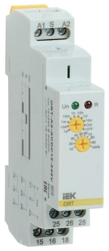 Реле задержки включения ORT 2 конт. 12-240В AC/DC IEK ORT-A2-ACDC12-240V ( 1шт. )