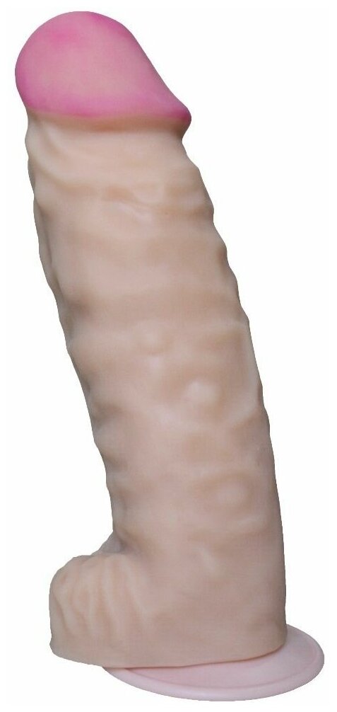 Телесный фаллоимитатор-гигант - 39 см.
