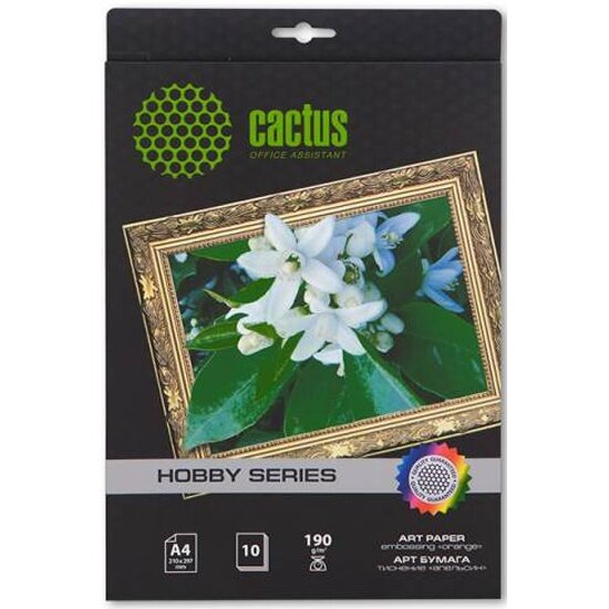 Фотобумага Cactus c тиснением " Апельсин" CS-DA419010 матовая А4 190 г/м2 10 листов