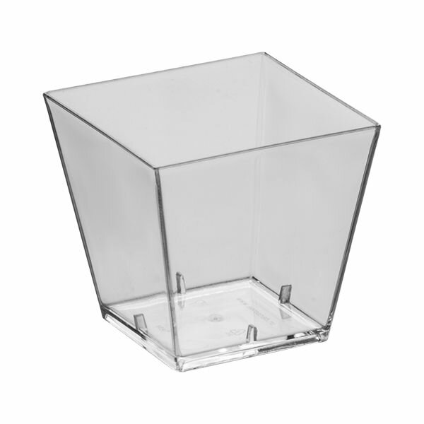 Форма пластиковая для комплимента PS "Квадрат" 60мл 47x47x45мм прозрачная уп/20шт