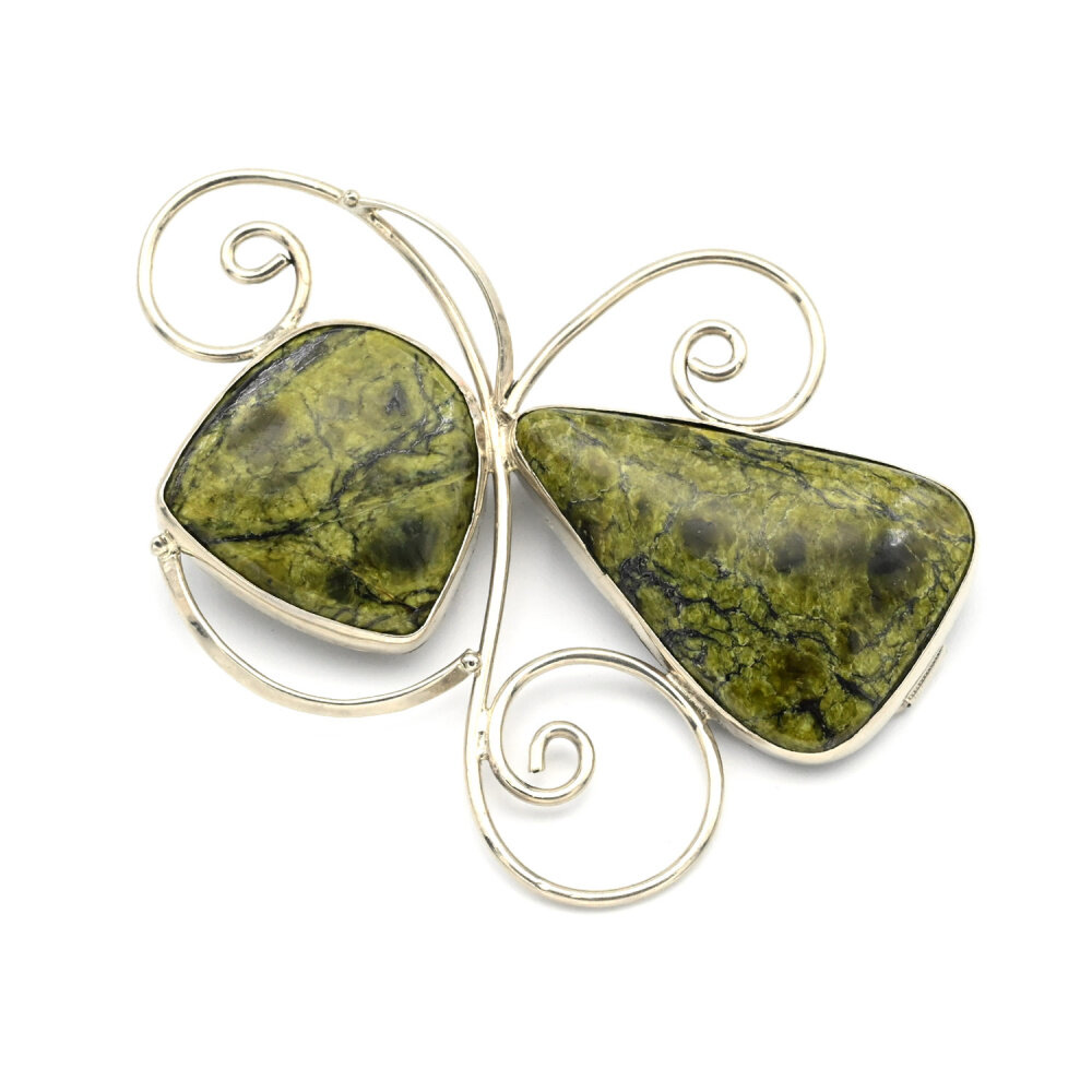 Брошь, змеевик