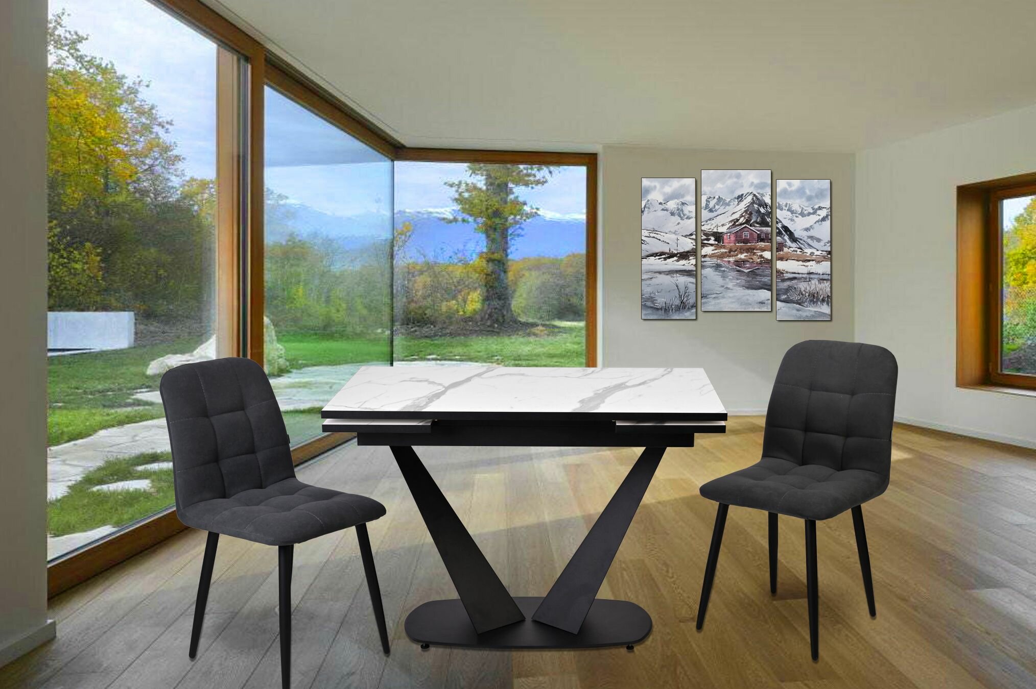 Стол обеденный Саен матовый 110х70х170 ( в раскладе), высота 75 см.