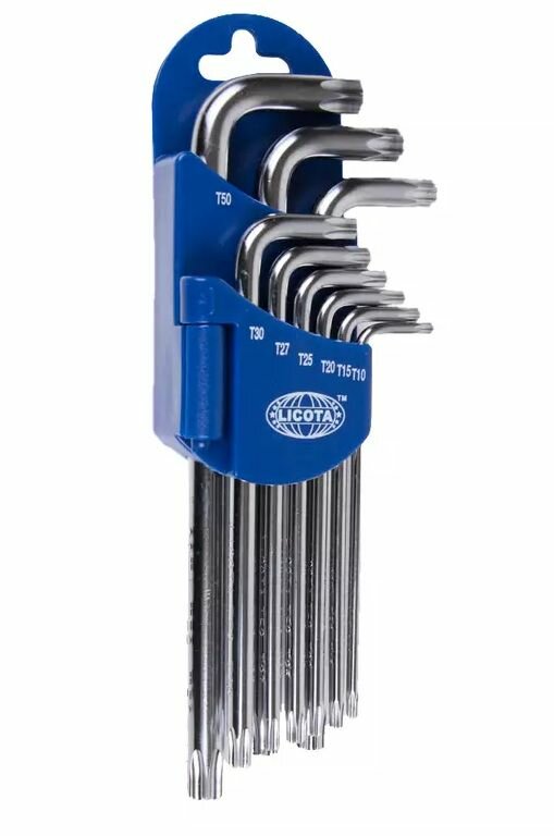 Набор торксов угловых длинных 9пр. T10-T50 Licota 2TX20091DPM