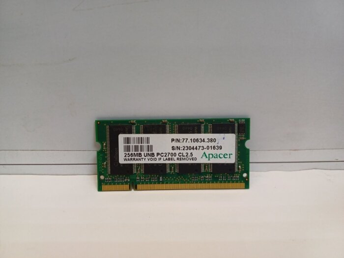 Оперативная память SO-DIMM DDR1 Apacer 256Mb 2700 333 77.10634.380