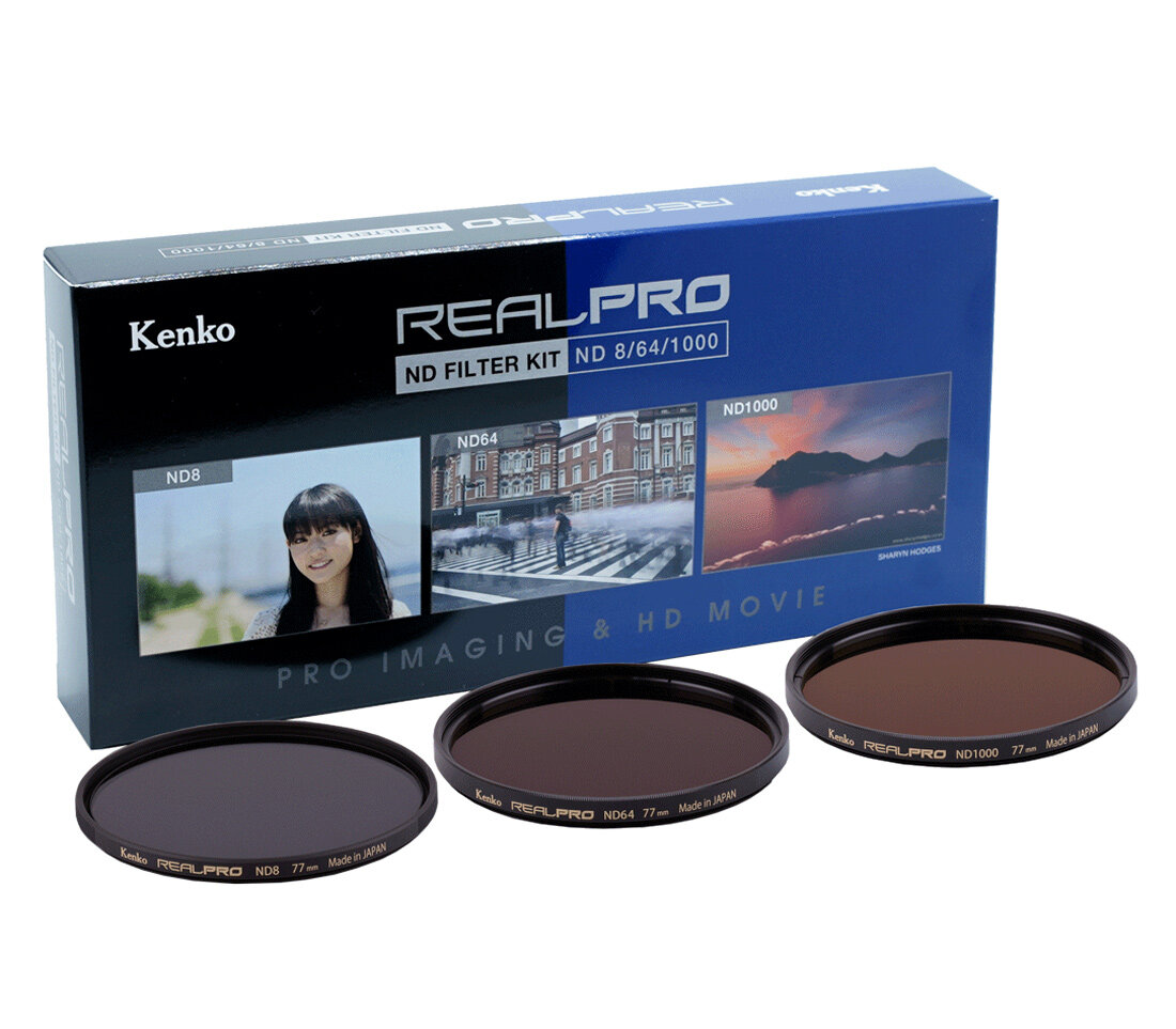 Светофильтры Kenko Real Pro ND KIT 8/64/1000, 77mm, нейтрально-серый, набор