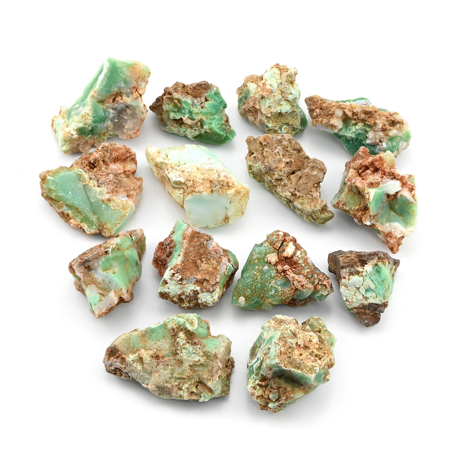 Минерал хризопраз 31*22*15мм, 10-19г .