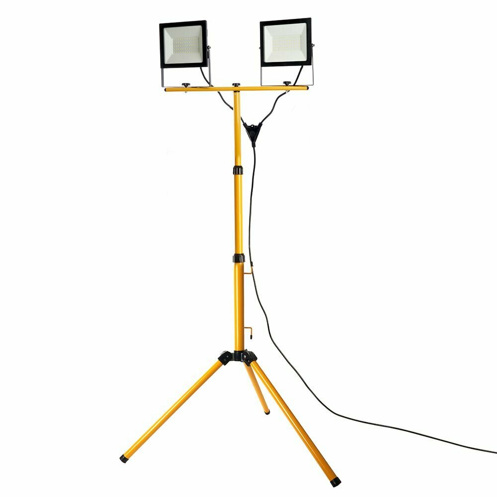 Прожектор на штативе Feron LL-504 W525xL670xH1685 (штатив+ голова) мм - цвет черный-желтый, арт. 41544