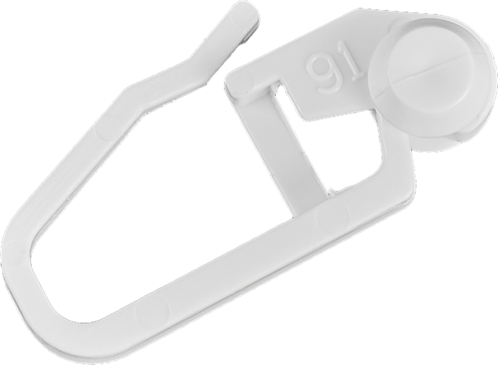 Крючок для шины 3 см цвет белый 50 шт.