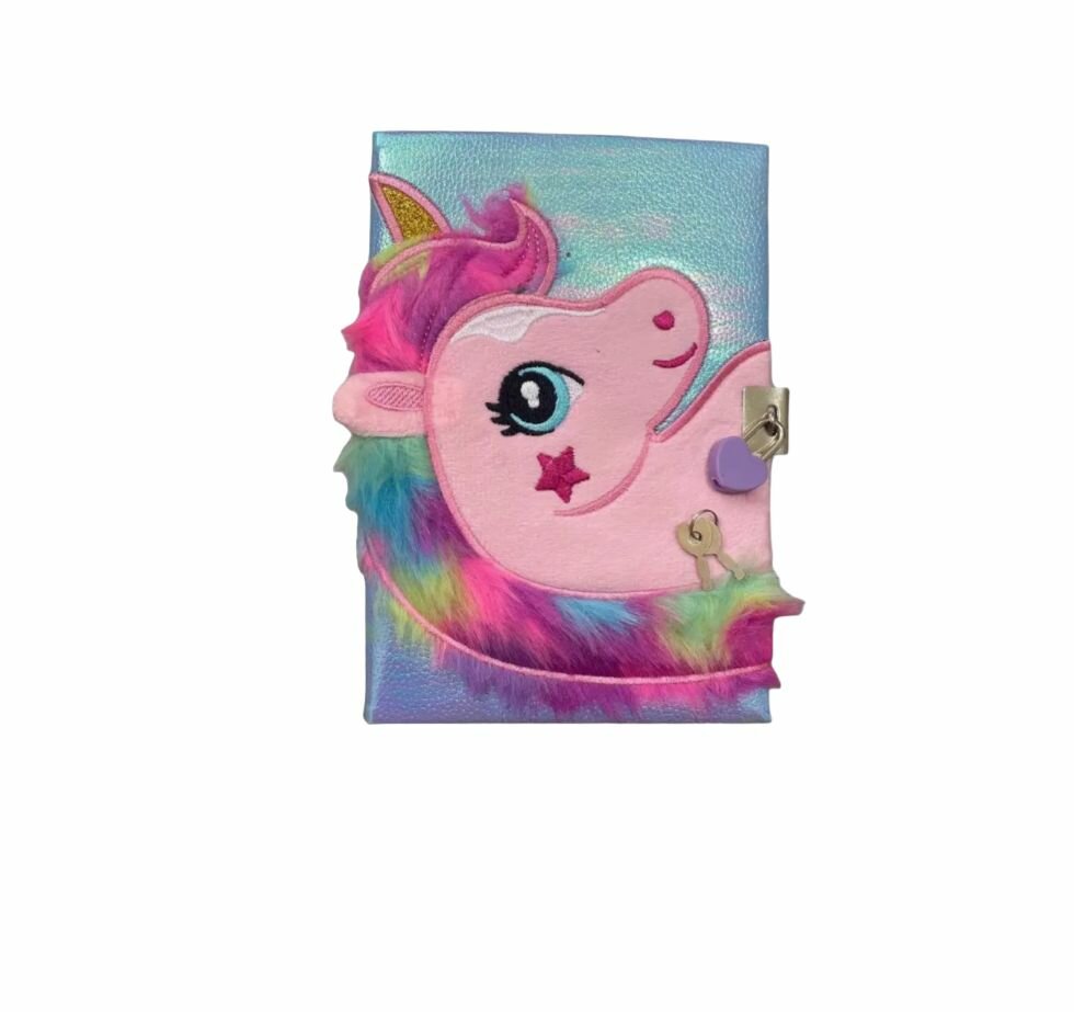 Блокнот для девочек Единорог А5, с замочком, 80 листов в клетку