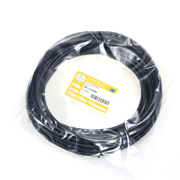 Кольца резиновые уплотнительные (O-ring) 380х6 70NBR (упаковка 10 шт.)