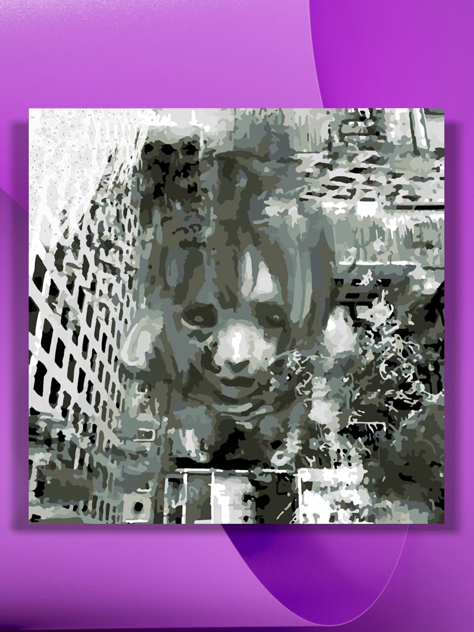 Картина по номерам на холсте Живые панельки, 40 х 40 см