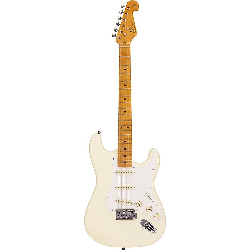SX SST57+/VWH Электрогитара, стратокастер, корпус: ольха, гриф: клён, накладка: клён, 21 лад, колки: хром, звукосниматели: S-S-S, контроллеры: 1 громкость, 2 тона, 5-позиционный переключатель, машинка: Vintage, цвет: Vintage White