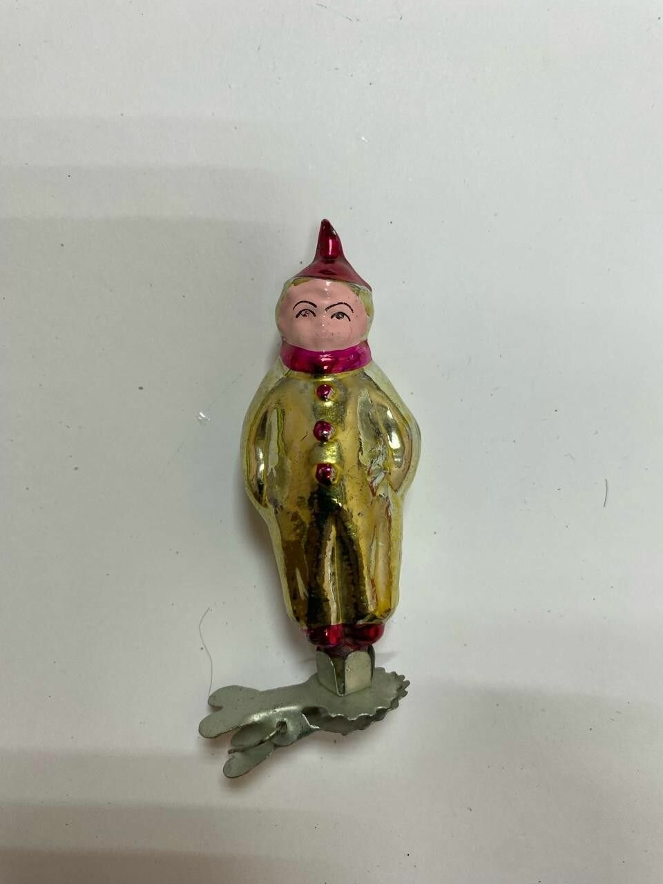Игрушка на елку Ребенок в костюме клоуна Винтаж из СССР