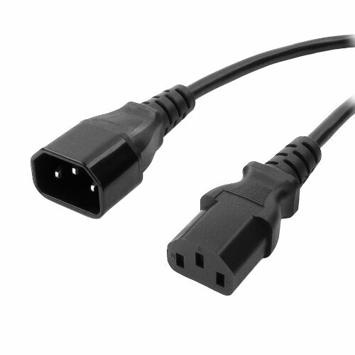 Кабель питания Монитор-Компьютер 1.8 м (вилка C13 - розетка C14, VDE, 3x0.75 мм2, 10A)