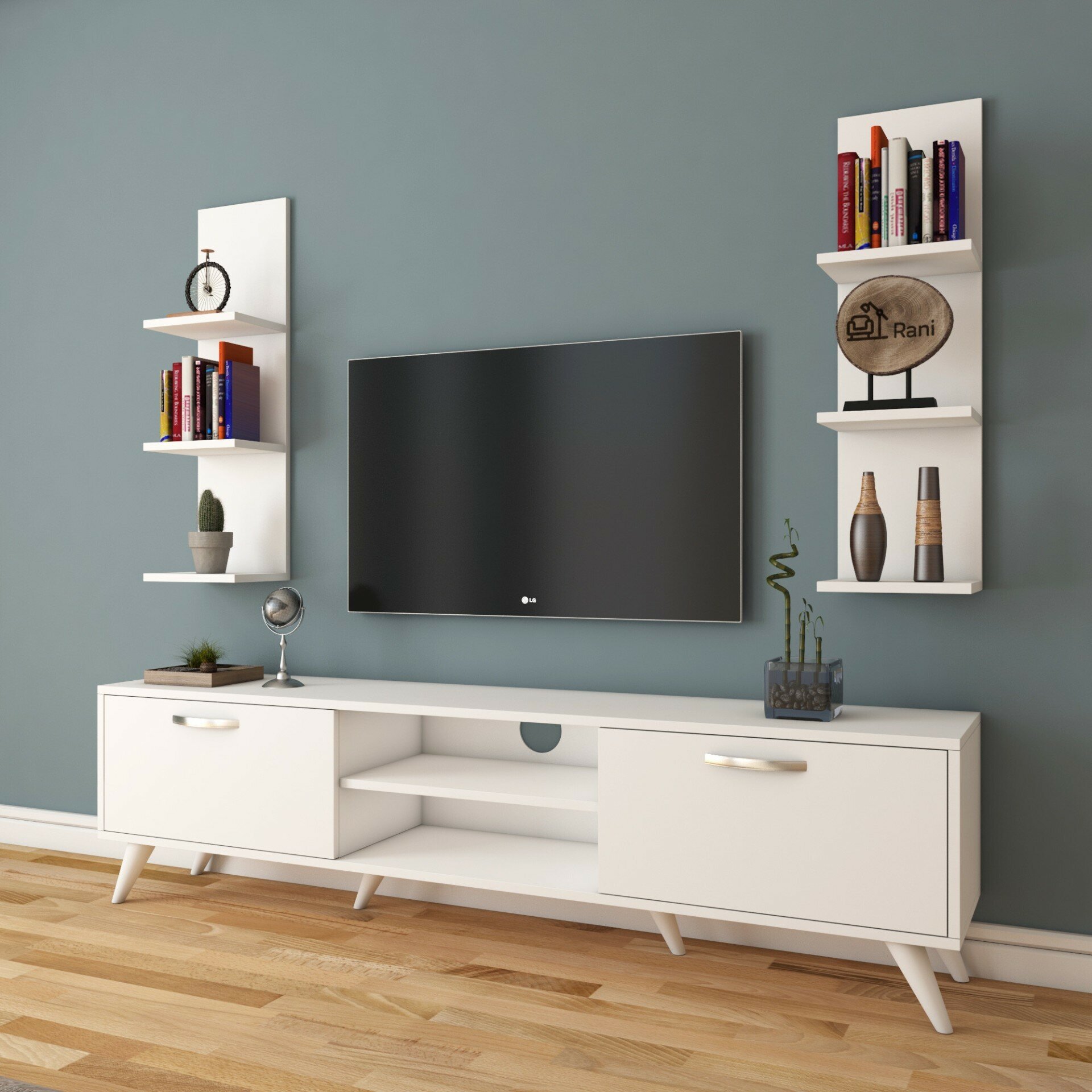 Гостиная Арина 2 Белый 101 NEW 180x35x180 см, GOODFORM
