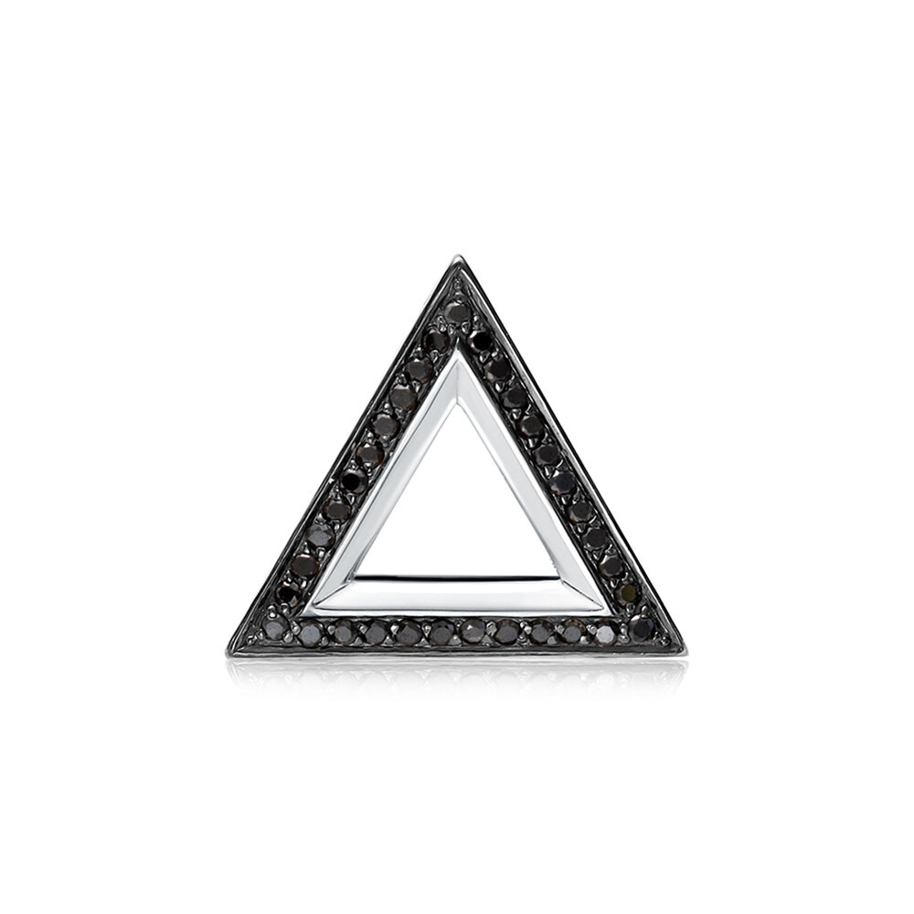 Подвеска, белое золото, 585 проба, родирование, бриллиант