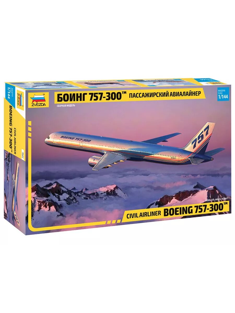 Пассажирский авиалайнер Боинг 757-300 1/144