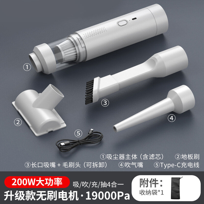 Пылесос для шерсти домашних животных, автомобильный пылесос, ручной бесщеточный пылесос, беспроводной автомобильный пылесборник, двойное использование для всасывания и выдувания