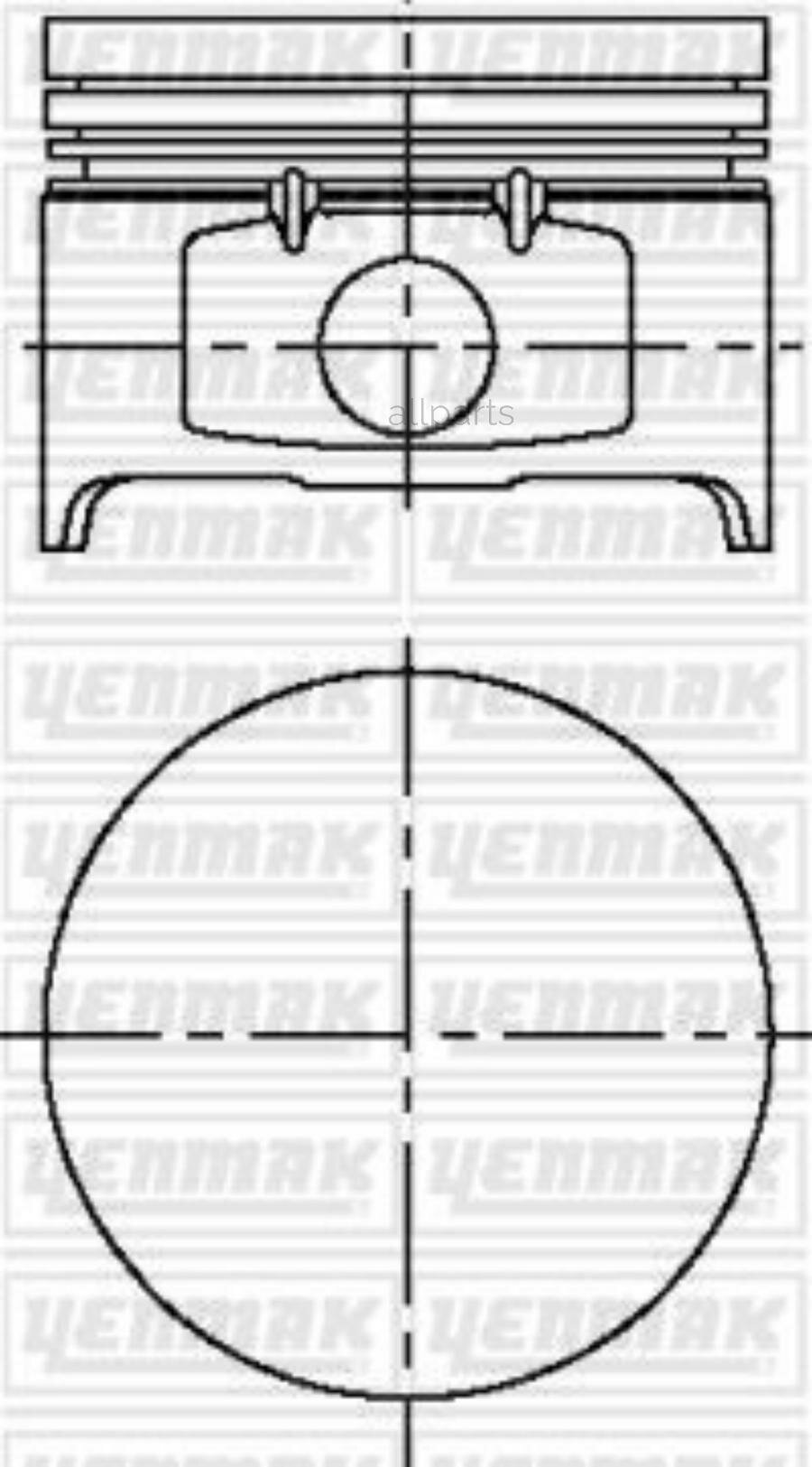 YENMAK 3104169050 поршень с кольцами! d79.5x1.5x1.5x2.5 +0.5\ Renault Clio 1.4i 8V K7J 98-05