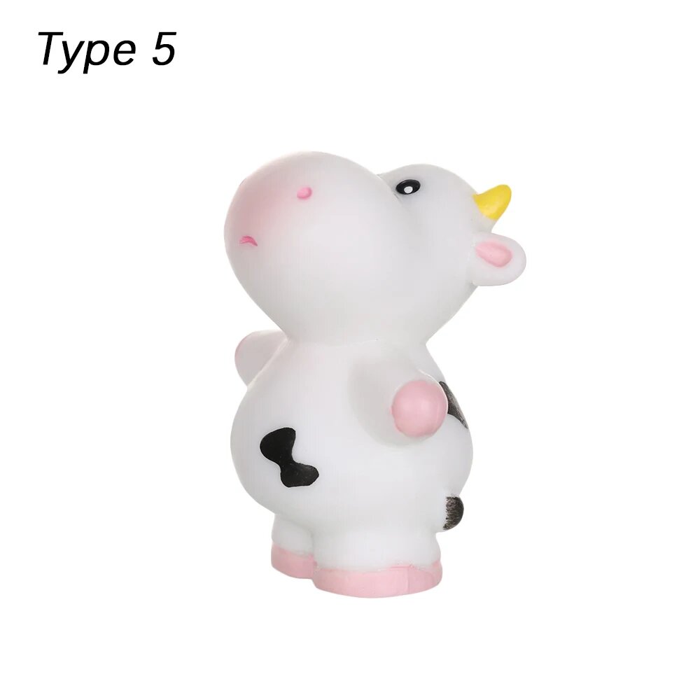 Миниатюрные фигурки коров из смолы Белый, 5