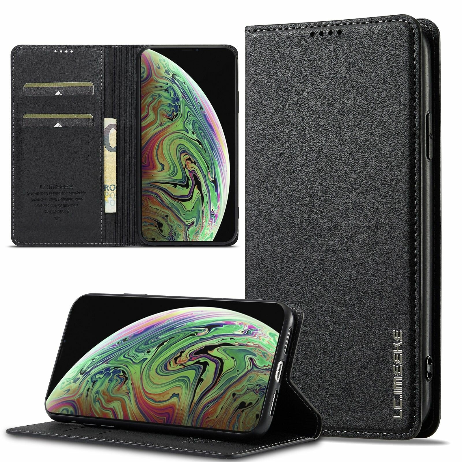 Подходит для Apple iPhone XS Max (Айфон Хс Макс) , чехол Кожаный , Магнитные пряжки, кронштейны, Новый продукт