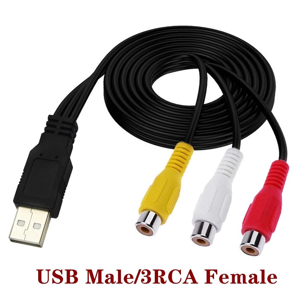 UXG Адаптер USB на 3 RCA 1,5 м, USB Male 3RCA Female