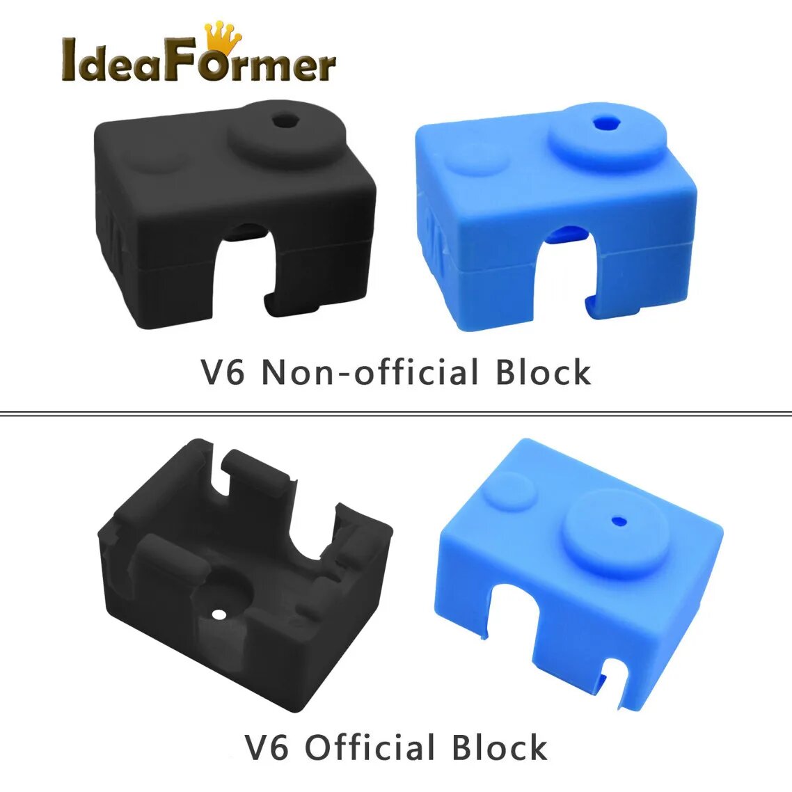 5 шт. силиконовые чехлы V6/PT100 для 3D-принтеров IdeaFormer Offical, Синий