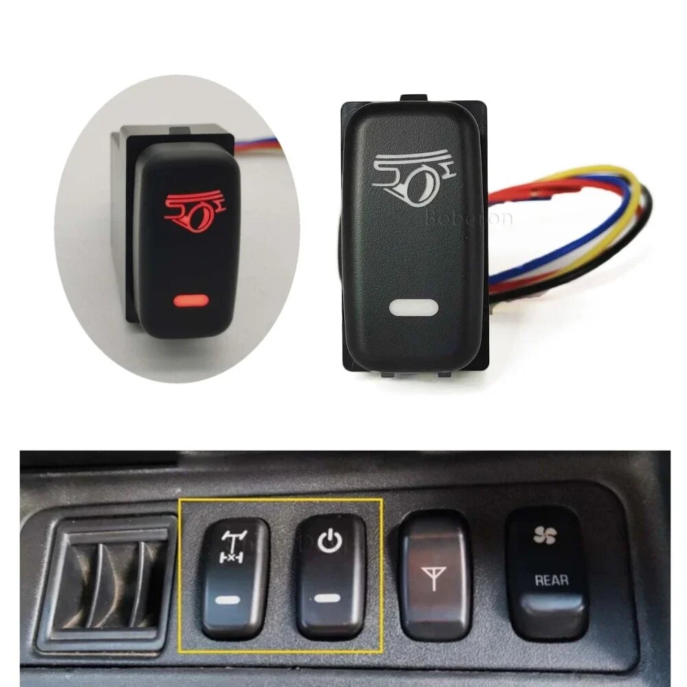 Для Mitsubishi Outlander 2006-2012 Pajero Lancer 12 В красный светодиодный автомобильный выключатель питания ВКЛ./Выкл. Выхлопная Кнопка автомобильные аксессуары