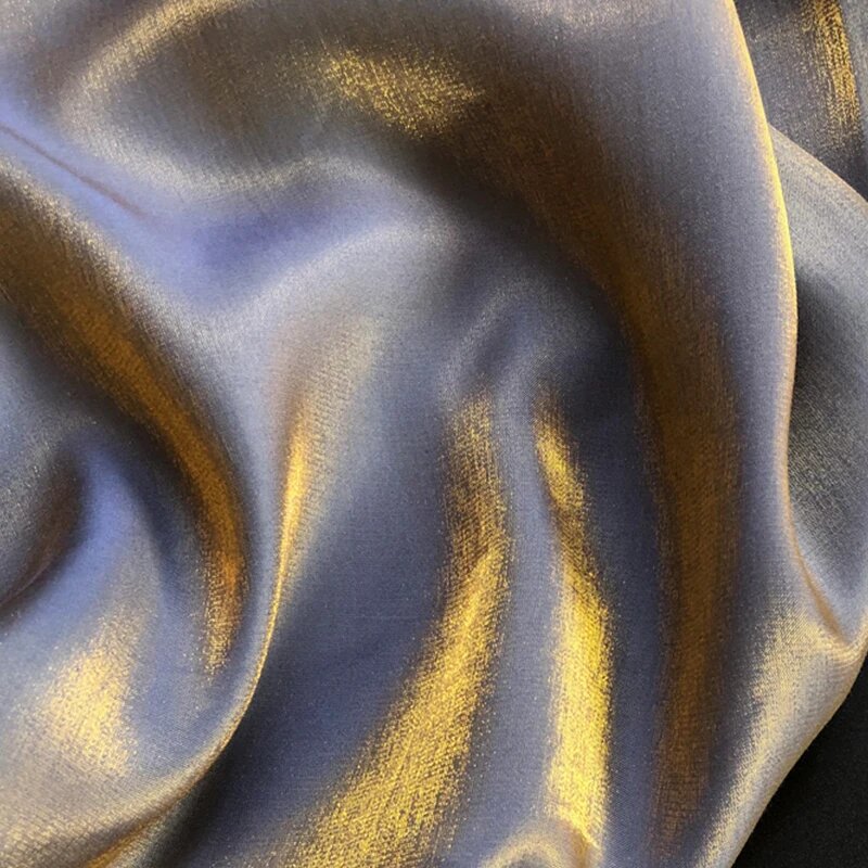 Шелково-льняно-вискозная ткань для пошива 150см Golden Blue
