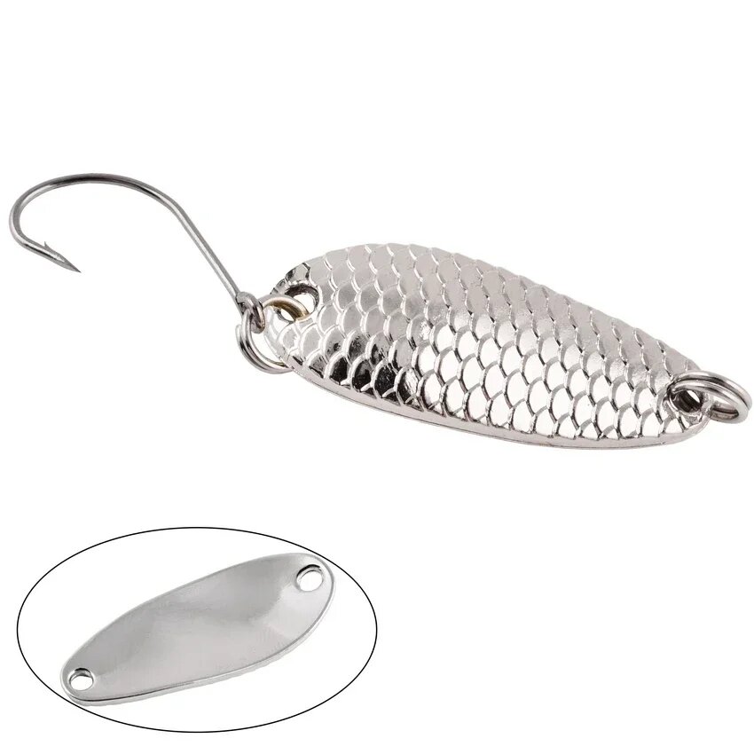Aorace S LINE SPOON 2,5-5 г приманка для форели Серебряный, 3.5g 2.9cm, Silver with hook