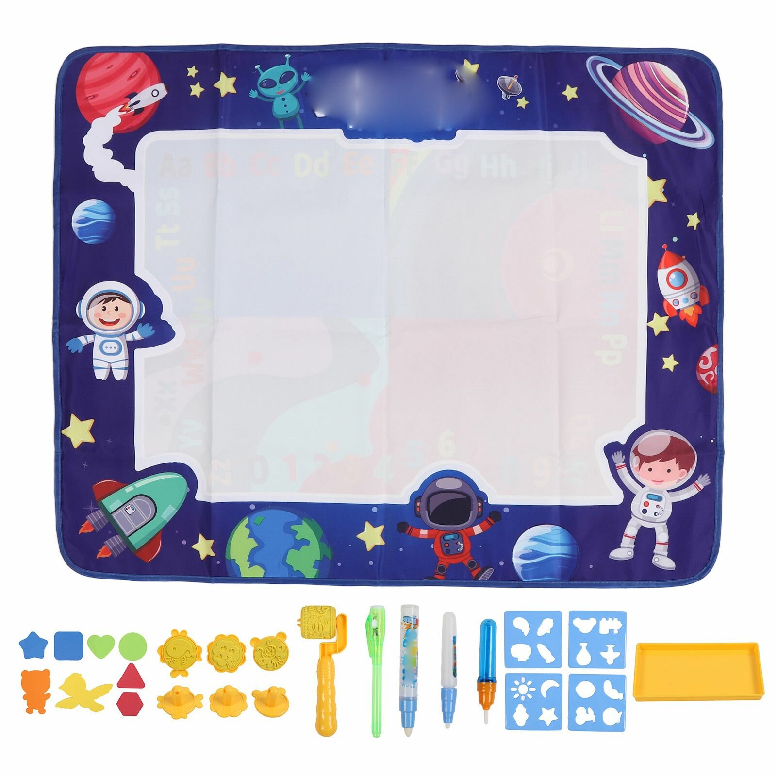 Водный коврик для каракулей, многоразовый, светящийся, без беспорядка