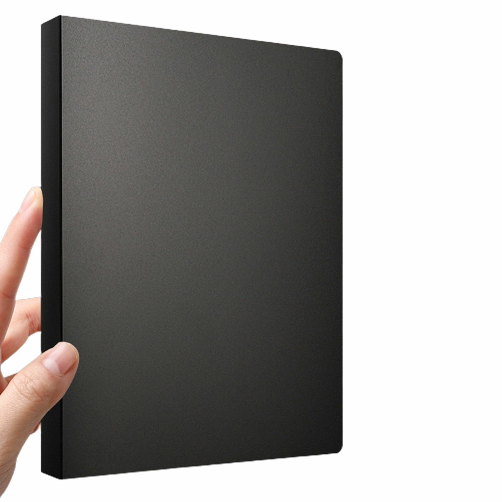 Прозрачная папка-переплет формата D A4-черный-4 отверстия