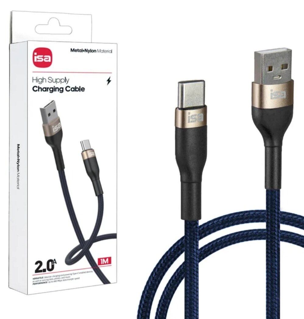 ISA Кабель для мобильных устройств USB Type-C/USB Type-C, 1 метр