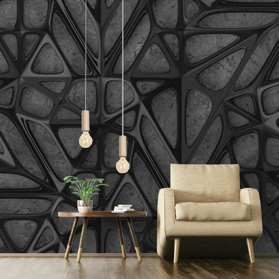 Фотообои Черное стекло 9-1586-M-Флекс 270 x 300 см (ВхШ) Бесшовные, флизелиновые, влагостойкие обои